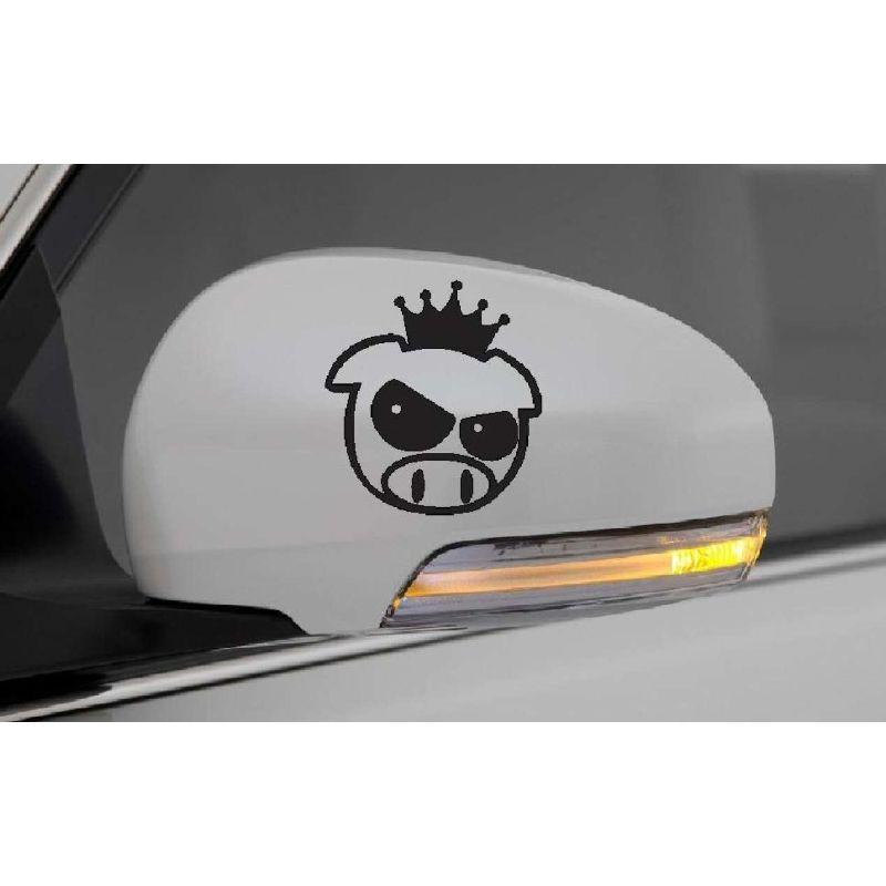 Jual Aksesoris Mobil Stiker Spion JDM Pig King Race Car Decal Sticker ...