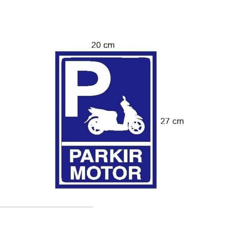 Jual Stiker Vinyl Lokasi Tempat Parkir Motor Safety Sign Office Pabrik ...