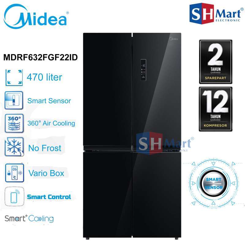 Jual Kulkas Side By Side 4 Pintu Midea Original, Murah & Diskon Juni ...