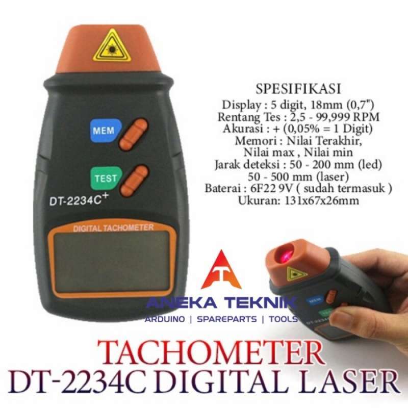 Jual Tachometer Digital Laser Dt-2234c Rpm Di Seller Gasta Depn ...