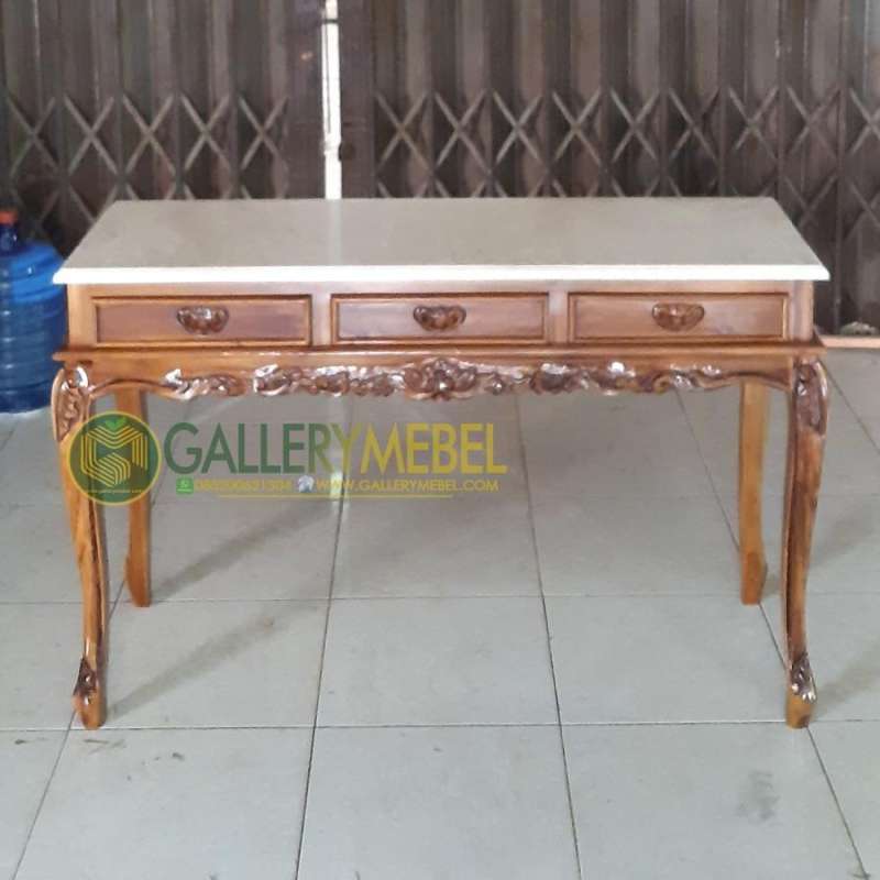 Jual Meja Konsol Klasik Top Marmer - Cream Marble Console Table Jati ...