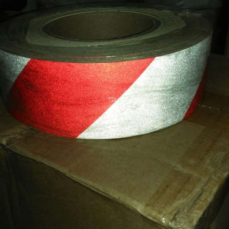 Jual Stiker Reflektif Police Line 2x 45meter/scotlite Merah Putih Di ...