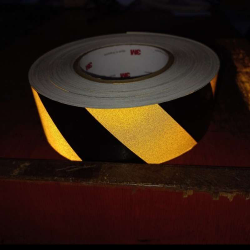 Jual Sticker 3m Reflective 48 Mm X 45 Mtr-scothlite 3m 610 Kuning Hitam Di Seller Gasta Depn ...