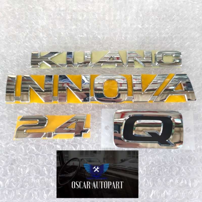 Jual Logo Tulisan Emblem Innova Reborn Type Q Komplit ORIGINAL - Q 2.4 ...