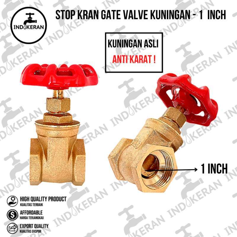 Jual Indokeran - Stop Kran Gate Valve Kuningan - 1 Inch Di Seller Indokeran - Pagedangan, Kab ...