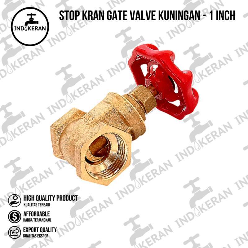 Jual Indokeran - Stop Kran Gate Valve Kuningan - 1 Inch Di Seller ...