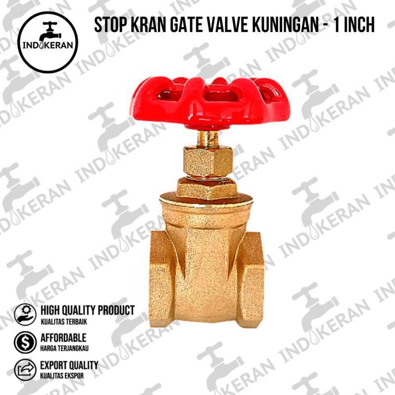 Jual Indokeran - Stop Kran Gate Valve Kuningan - 1 Inch Di Seller ...