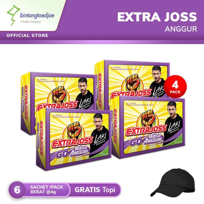 Promo Extra Joss Anggur 4 Pack (24 sachet) Diskon 48% di Seller Bintang ...