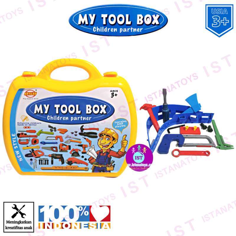 Promo Mainan Edukasi Anak My Tool Box Koper No.F1679-T Diskon 50% di Seller Istanamainan ...