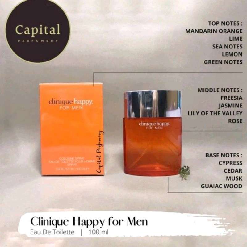 Jual Clinique Happy For Men Cologne Spray Edt 100ml di Seller Capital ...