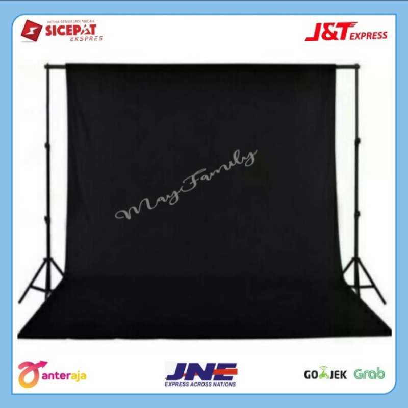 Promo Background Foto/Background Studio/ Warna Hitem Polos Ukuran 2,5 X ...