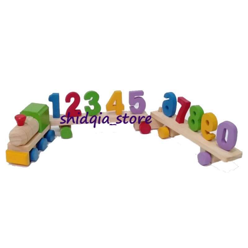 Promo Mainan Kayu Edukasi Anak (ape) - Wooden Block Kereta Balok Kayu ...