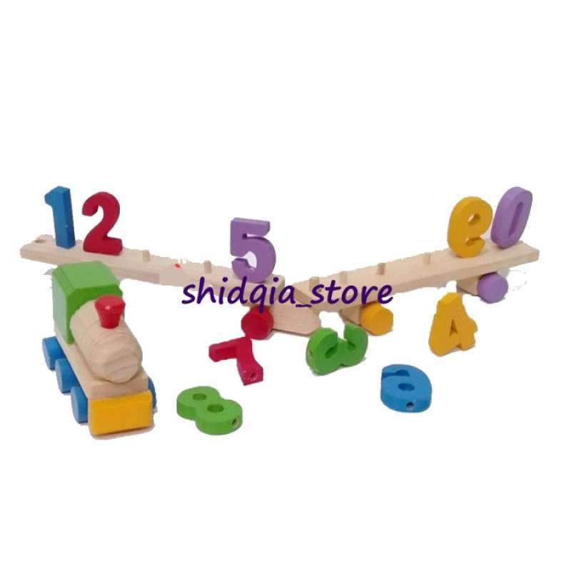 Promo Mainan Kayu Edukasi Anak (ape) - Wooden Block Kereta Balok Kayu ...