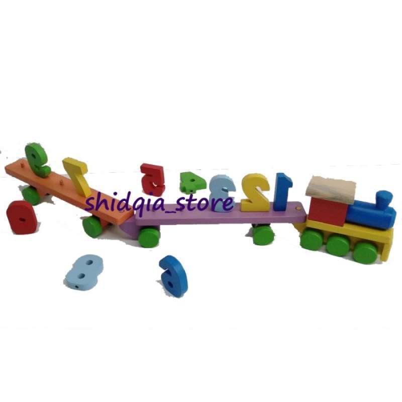 Promo Mainan Kayu Edukasi Anak (ape) - Wooden Block Kereta Balok Kayu ...