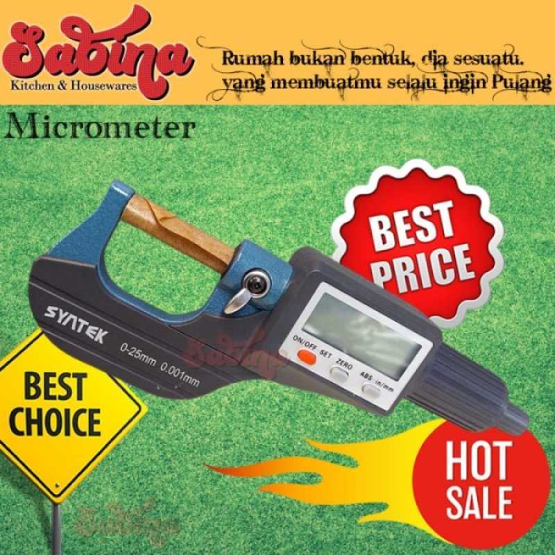 Promo Alat Ukur Ketebalan Digital Micron Caliper Micrometer Gauge 0 ...