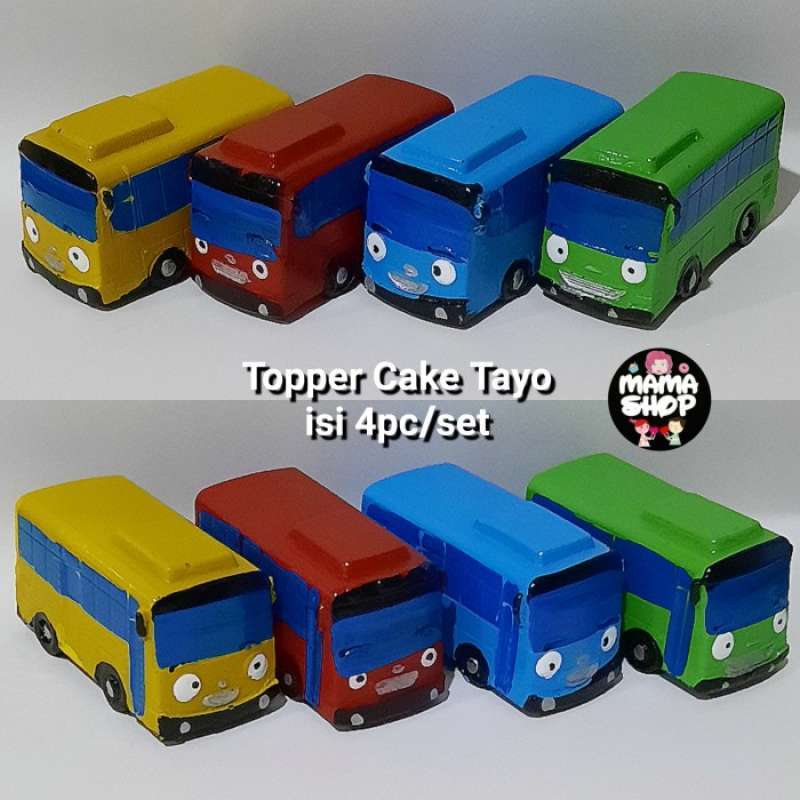 Promo Toper Cake Figure Bus Tayo Patung Hiasan Kue Ultah Anak Diskon 16 ...