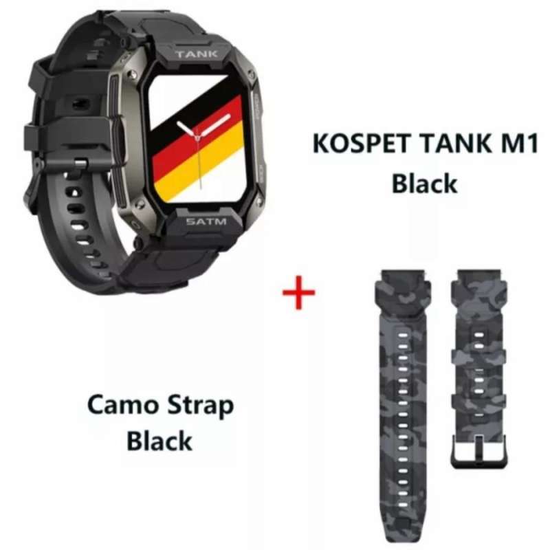 Jual KOSPET TANK M1 PRO 2022 Rugged Smartwatch 1.72 5ATM IP69K MIL-STD ...