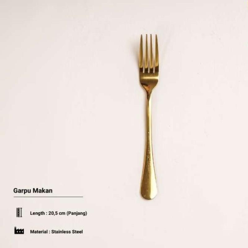 Jual Garpu Makan Stainless Steel Korea Tebal 20cm Gold Di Seller Kedai ...