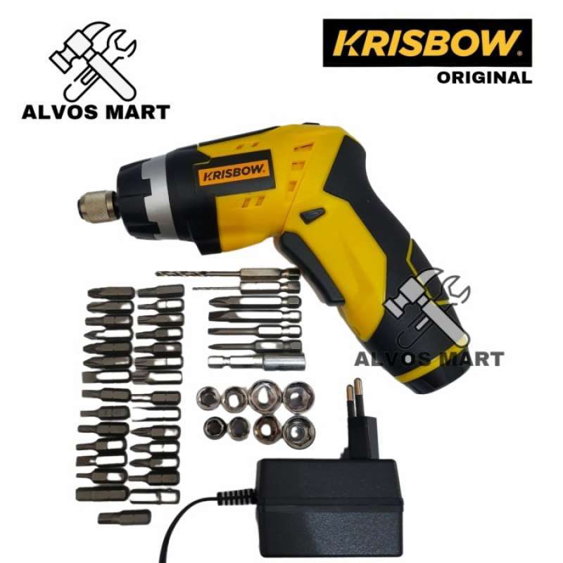 Jual Cordless Screwdriver Krisbow 3,6V || Obeng Baterai Krisbow 3,6V W ...