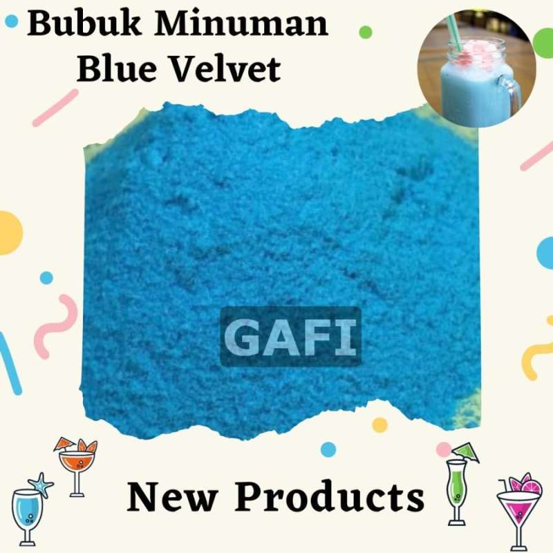 Jual Bubuk Minuman Rasa Blue Velvet 1Kg Drinking Powder 1 Kekinian Boba ...