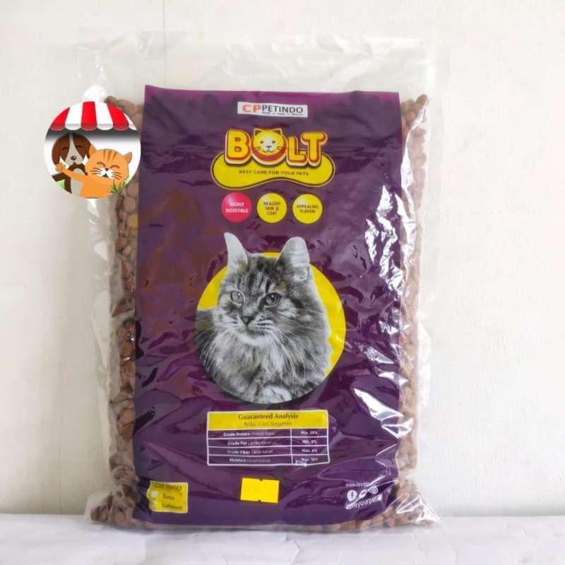 Jual Bolt Cat Food Salmon Repack 800gr - Bolt Makanan Kucing di Seller ...