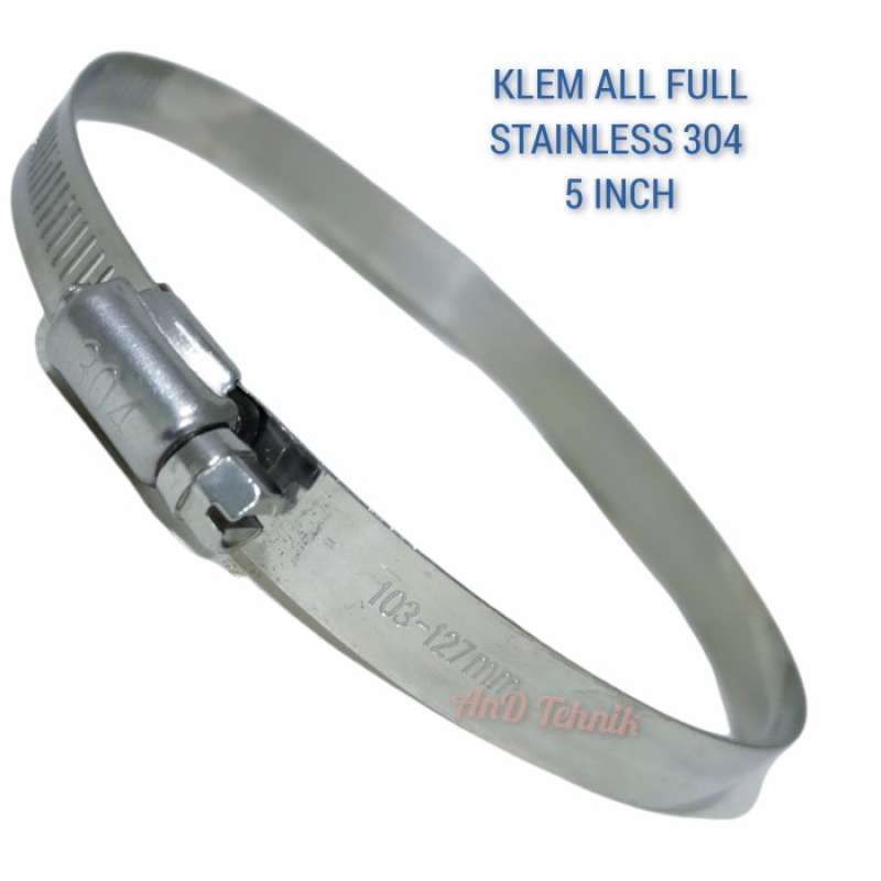 Jual Klem Selang 5 Inch All Full Stainless Steel Sus 304 / Hose Clamp 5 ...