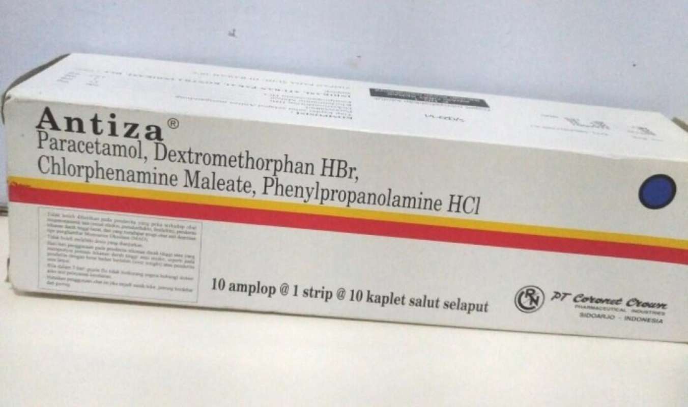 Jual Antiza Tablet Obat Demam Batuk Pilek Per Strip Isi 10 Tab Di ...
