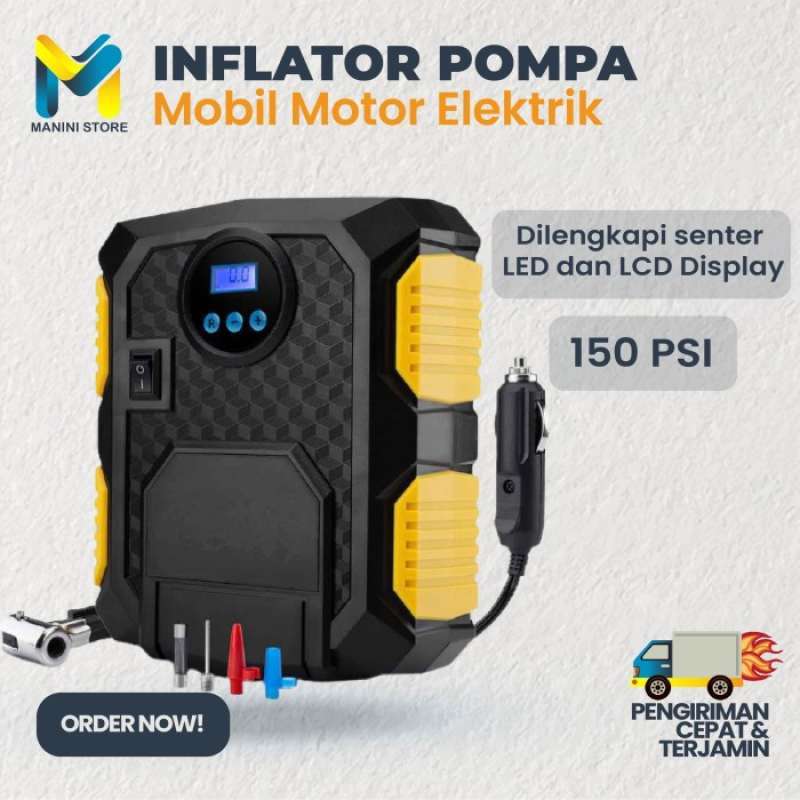 Jual Pompa Ban Mobil Elektrik Angin Portable Serba Guna Darurat Car di ...