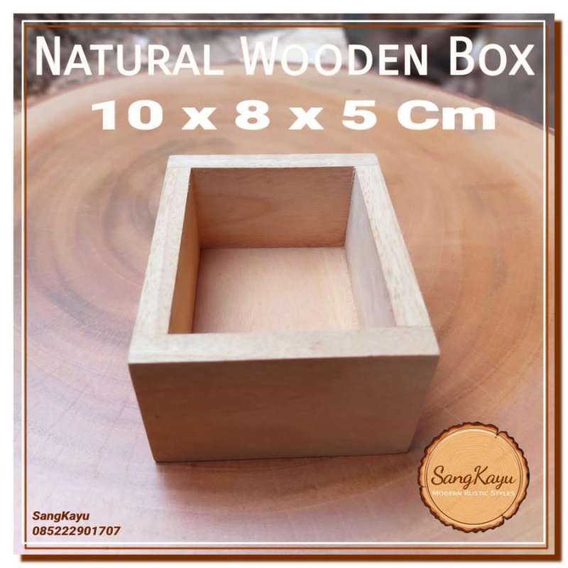 Jual Wooden storage box 10x8x5 full kayu kotak penyimpanan kayu kotak ...
