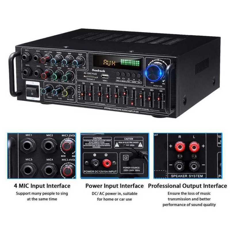 Jual Audio Amplifier Bluetooth EQ Karaoke FM 2000W di Seller ...