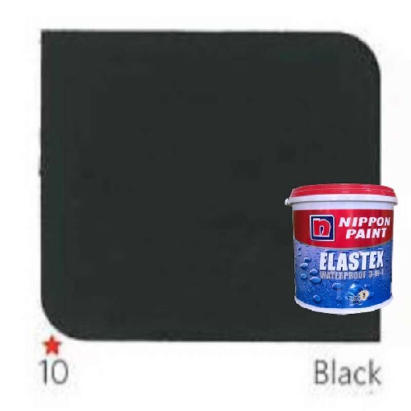 Jual Nippon Paint Elastex 4 Kg (cat Waterproof) Tinting/mixing - Black ...