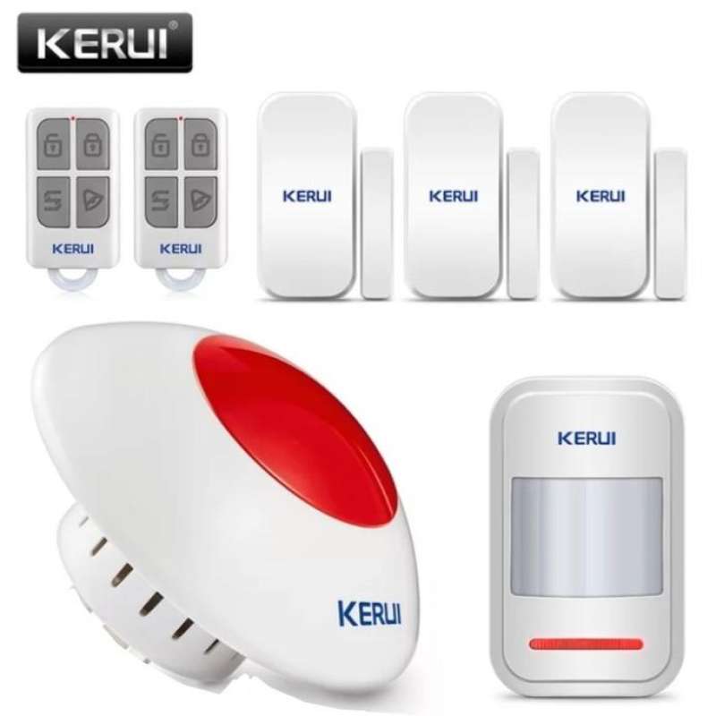 Jual Alarm Rumah Strobe Sirine wireless KERUI strobe Alarm System di ...