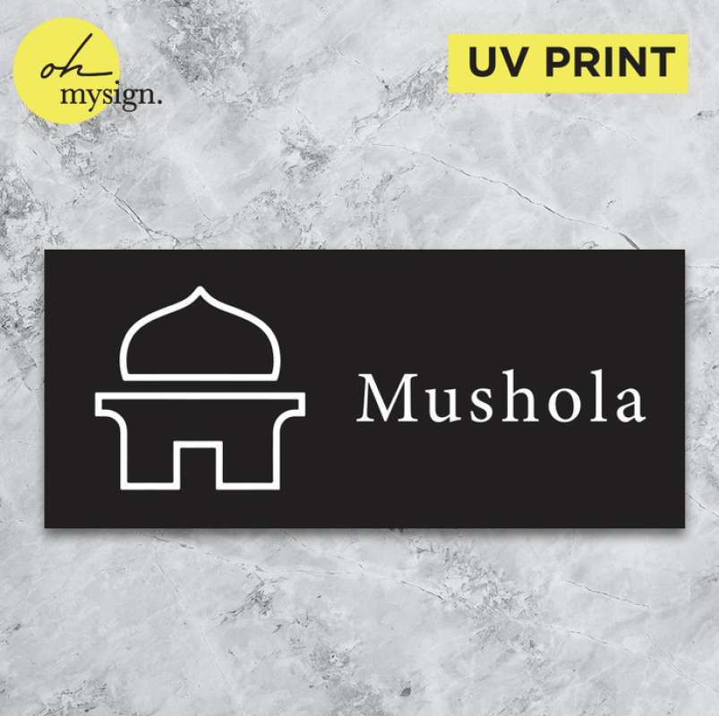 Jual SIGN AKRILIK MUSHOLA | SIGN BOARD ACRYLIC | SIGN PRINTED di Seller ...