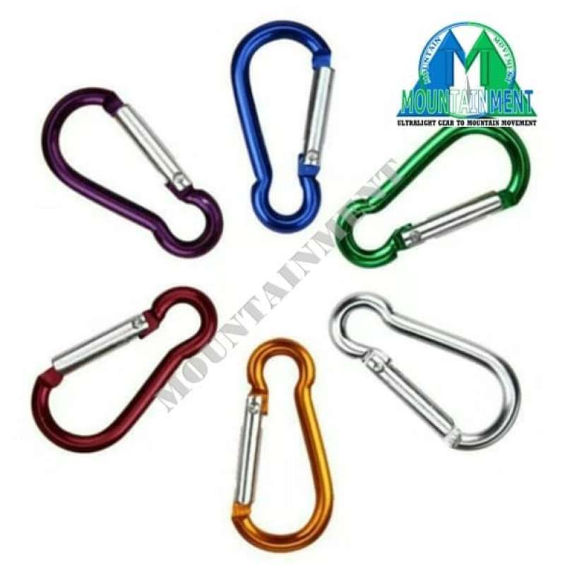 Promo Carabiner S Mini 5Cm Aluminium Karabiner Kecil Gantungan Kunci ...
