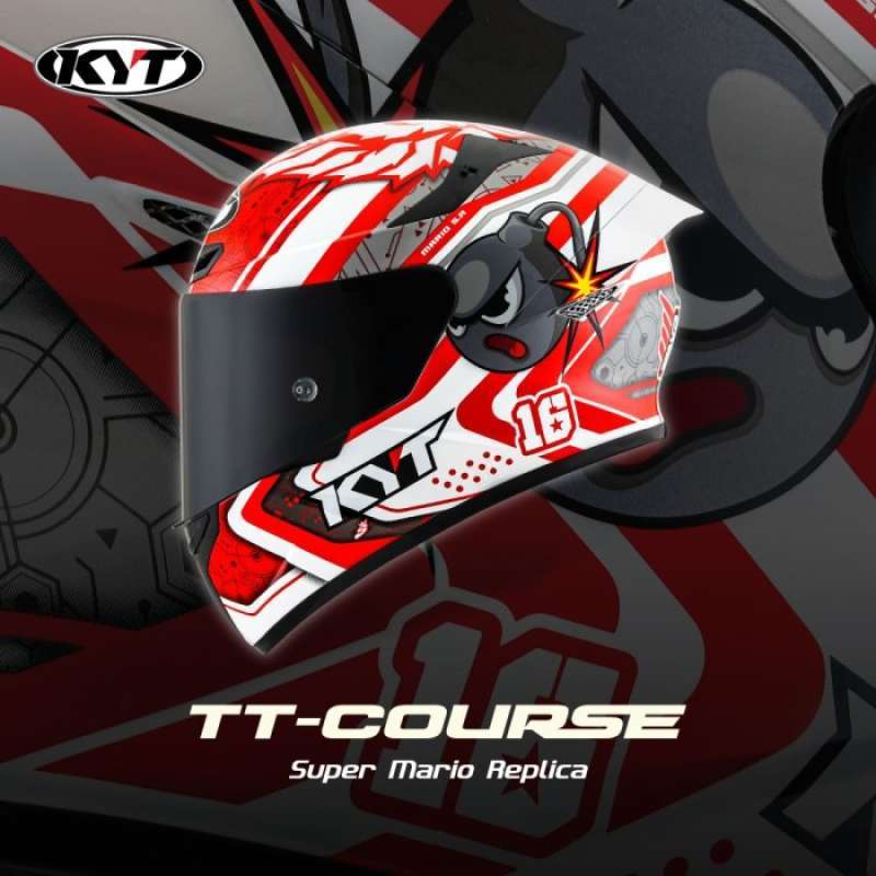 Jual Helm Kyt Tt Course Replica Super Mario (visor Clear) Di Seller ...