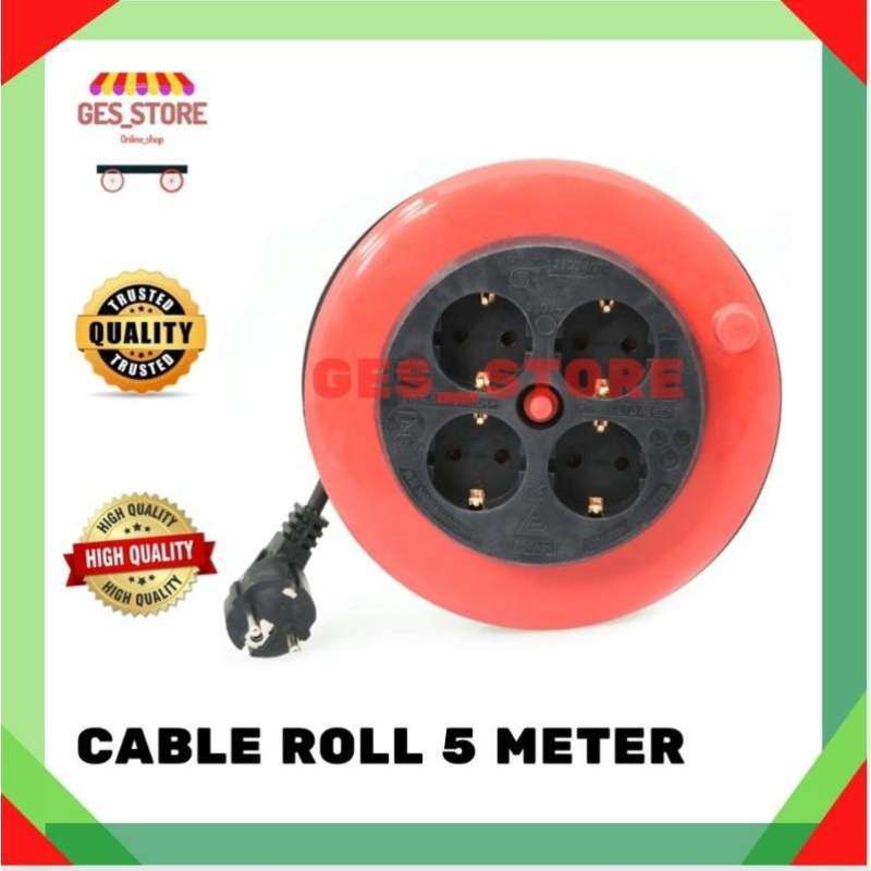 Jual Kabel Roll 4 Soket 5 Mtr/Sambubngan Kabel 5 meter Gao di Seller ...