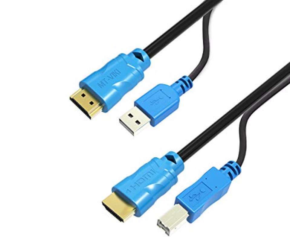 Promo 2 Packs USB HDMI KVM Cable 10ft 4K HDMI USB A to HDMI USB B Twin ...