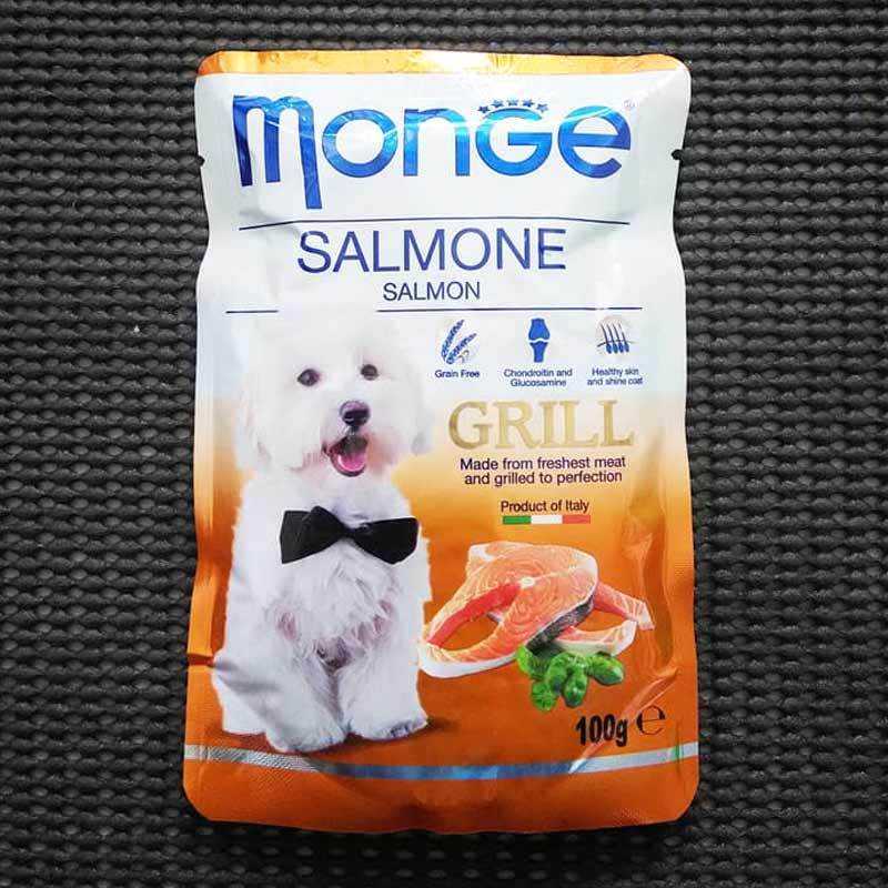 Jual Monge Pouch Grill 100gr - Makanan Basah Anjing Salmon di Seller ...