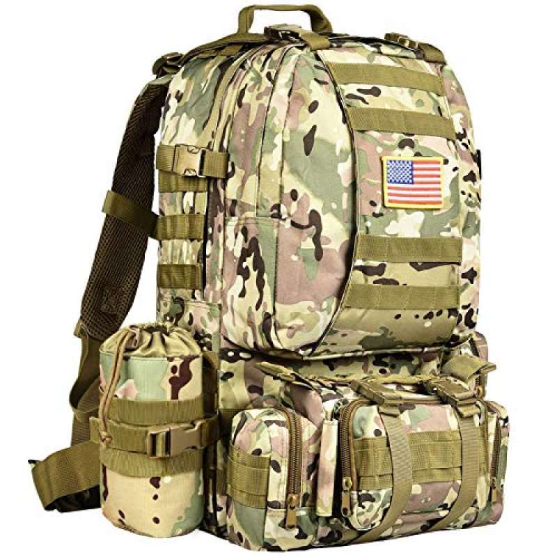 Promo NOOLA Military Tactical Backpack Army Assault Pack Detachable Rucksack Molle Bag CP Diskon ...