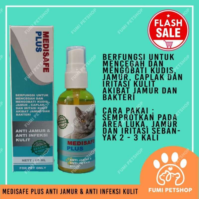 Jual MEDISAFE PLUS ANTI JAMUR & ANTI INFEKSI KULIT 60ML [ OBAT HEWAN ...