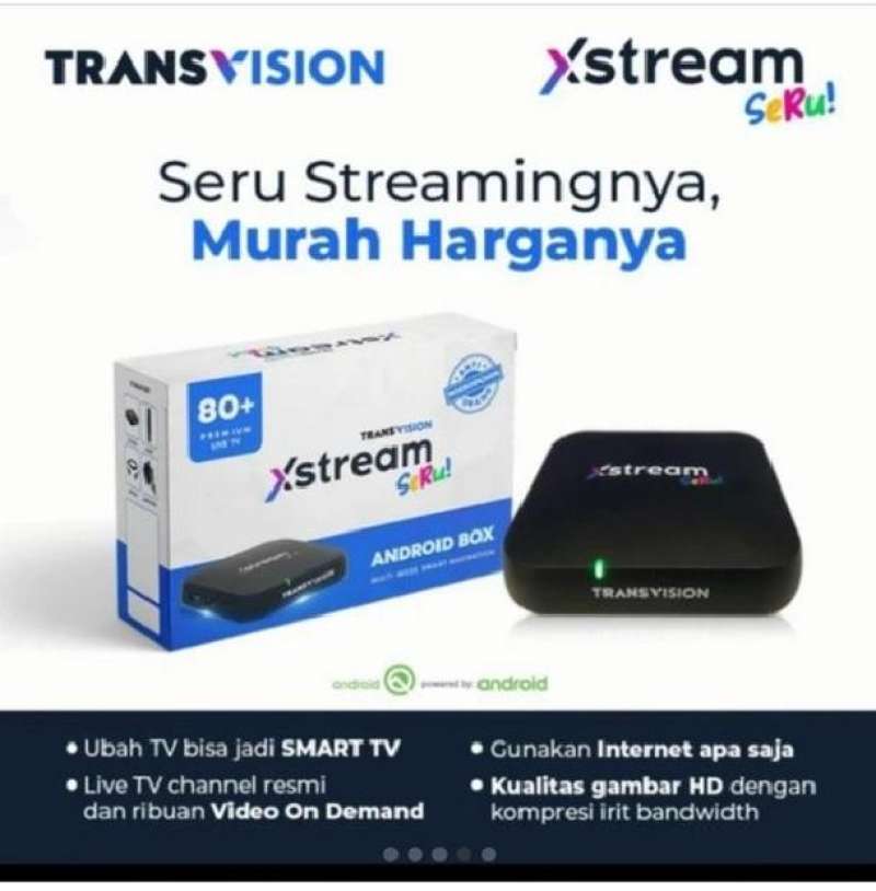 Jual Transvision Xtream Android TV Box 4K utk semua jenis pesawat ...