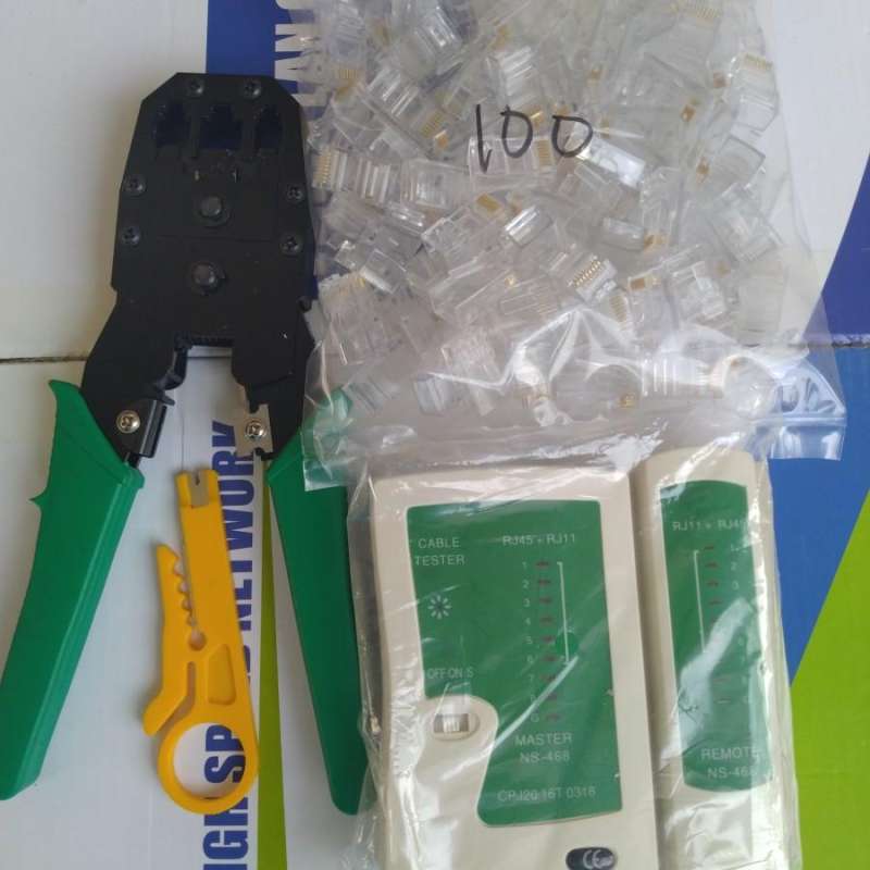 Jual Paket Tools Rj 45 Tang Crimping 3 In 1 Lan Tester Dan Pin Rj 45 di ...