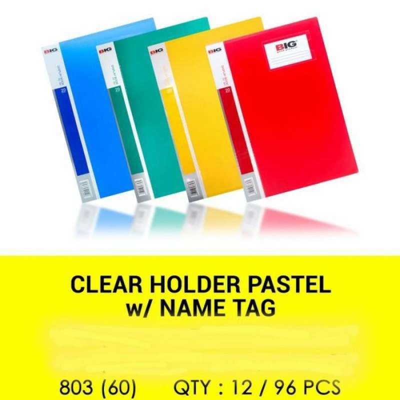 Jual Clear Holder / Display Book Big + Name Tag F4-803 Isi 60 Lembar Di ...