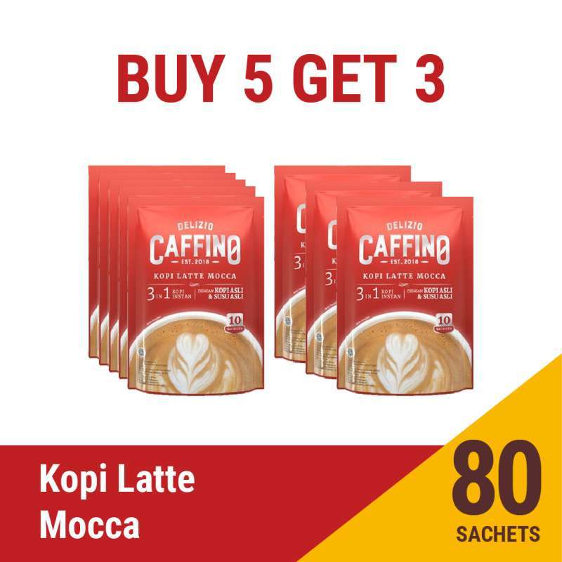 Jual Buy 5 Get 3 Caffino 3in1 Kopi Instan Kopi Latte Mocca Pouch [20 G X 10 Sachet] Di Seller ...