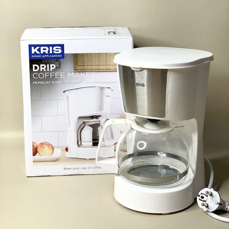 Promo KRISBOW Drip Coffee Maker Mesin Pembuat Kopi 600 ML White ...