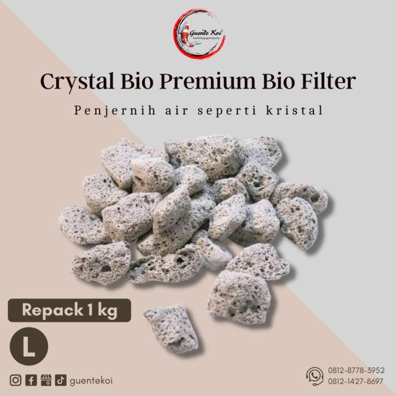 Jual Premium Bio Filter - Media Filter Biologi Crystal Bio Repack 1 kg ...