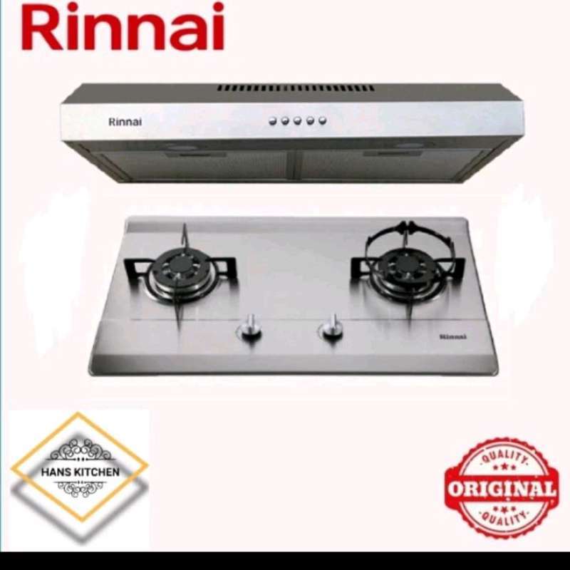 Jual Paket Kompor Tanam Stainless Rinnai Rb 712 Ns Dan Cookerhood Rinnai Rh 126 Ss Rinnai Silver ...