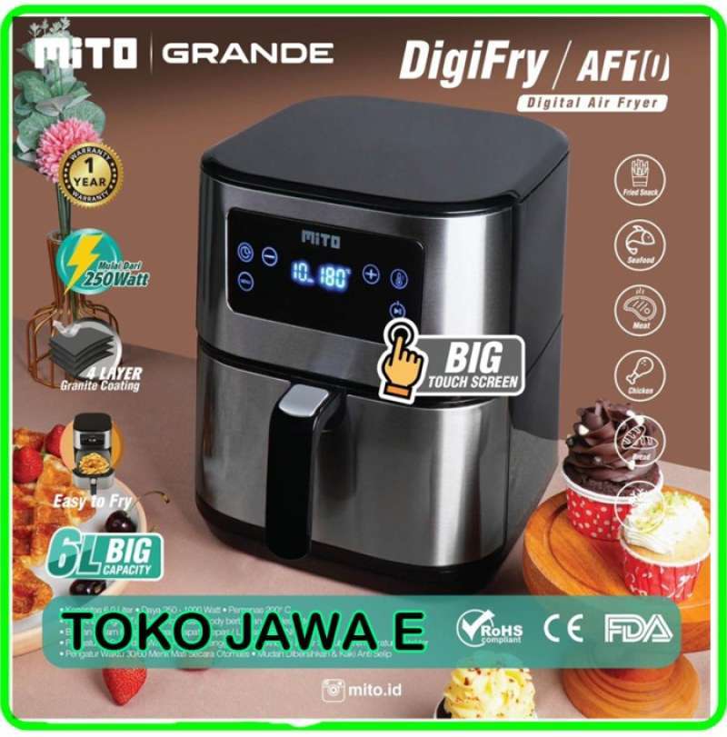 Promo MITO AIR FRYER AF10/MITO GRANDE AF10 Air Fryer - 6 Liter di Seller MoroBuy Market - Kota ...