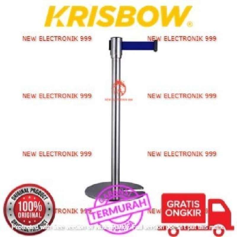 Jual Krisbow Tiang Antrian Dengan Tali Biru Silver di Seller New ...