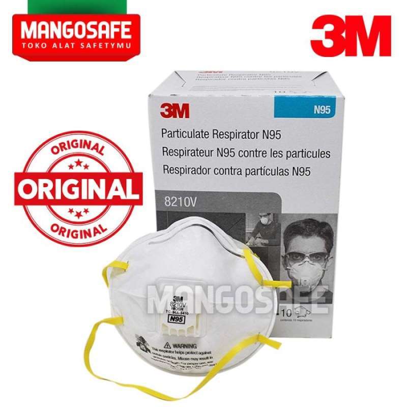 Jual 3M 8210V N95 Particulate Respirator Safety Masker Debu Asap Polusi ...